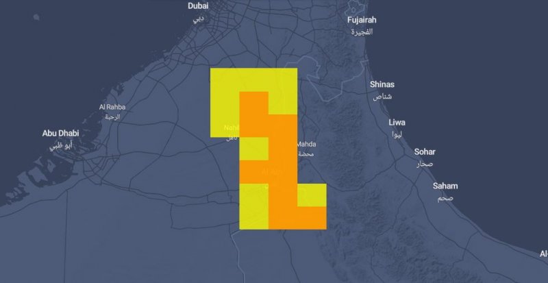 UAE - Update 3:15 PM: alerts from the activity of convective clouds in ...