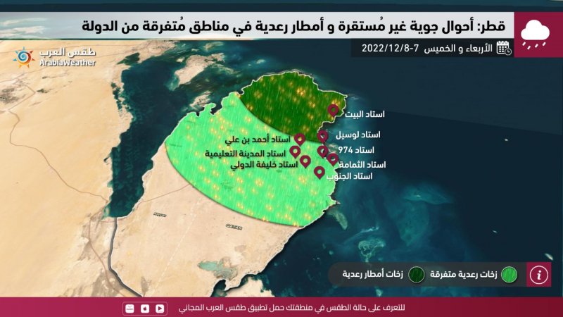 Qatar: Unstable weather conditions and thunderstorms in some areas at ...