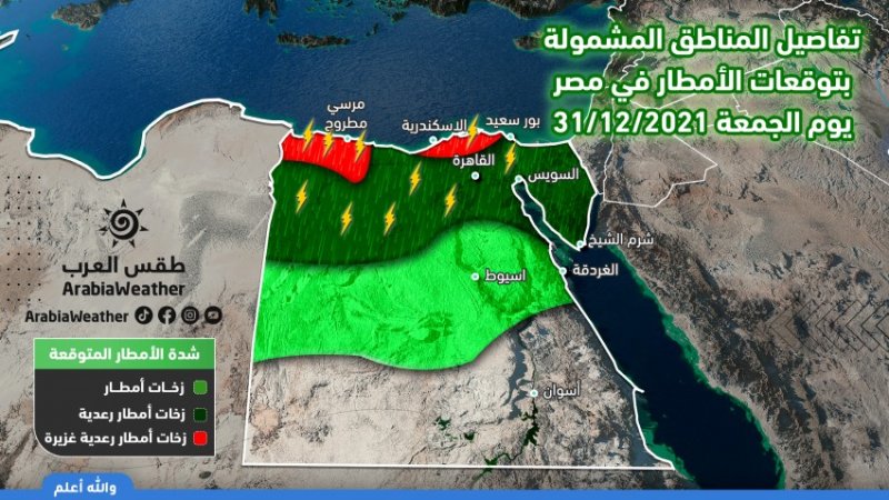 Egypt's weather: details of the intensification of the rainy situation ...